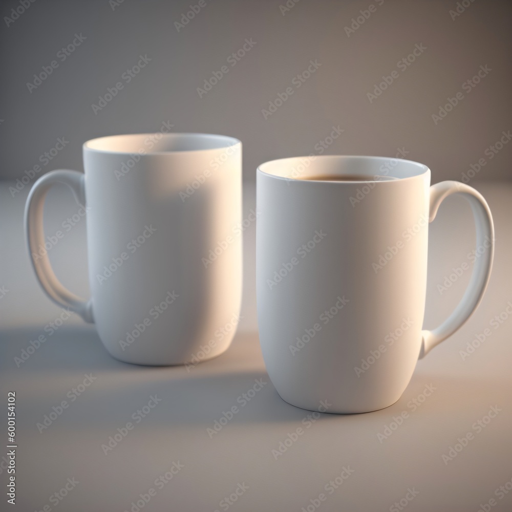 generative ai, coffee mugs mockup Stock Illustration | Adobe Stock