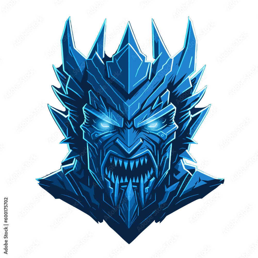 Frozen Overlord: Aggressive Mascot for Soccer Team Logo with Frozen ...