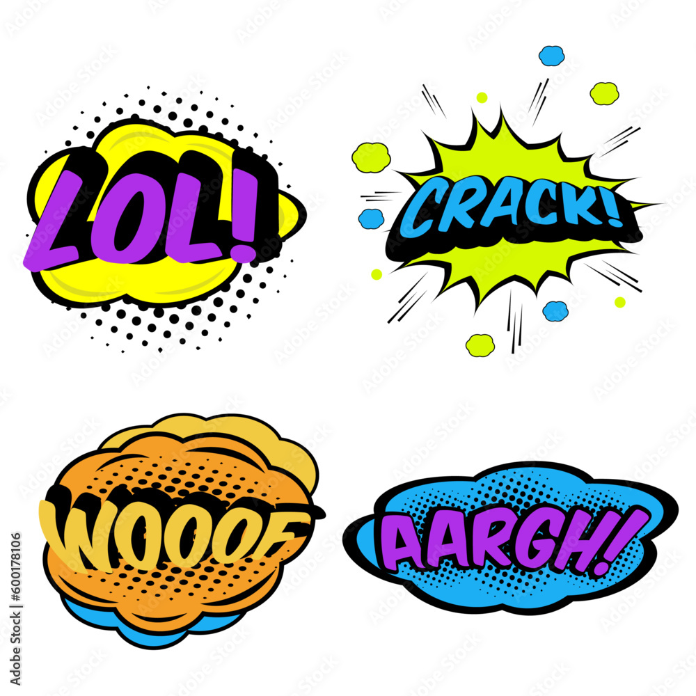 Comic Text Box Clipart PNG Stock Vector | Adobe Stock