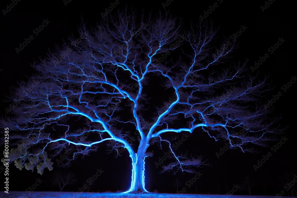 Neuron nerve cells as a tree branches. Neural network of human brain ...