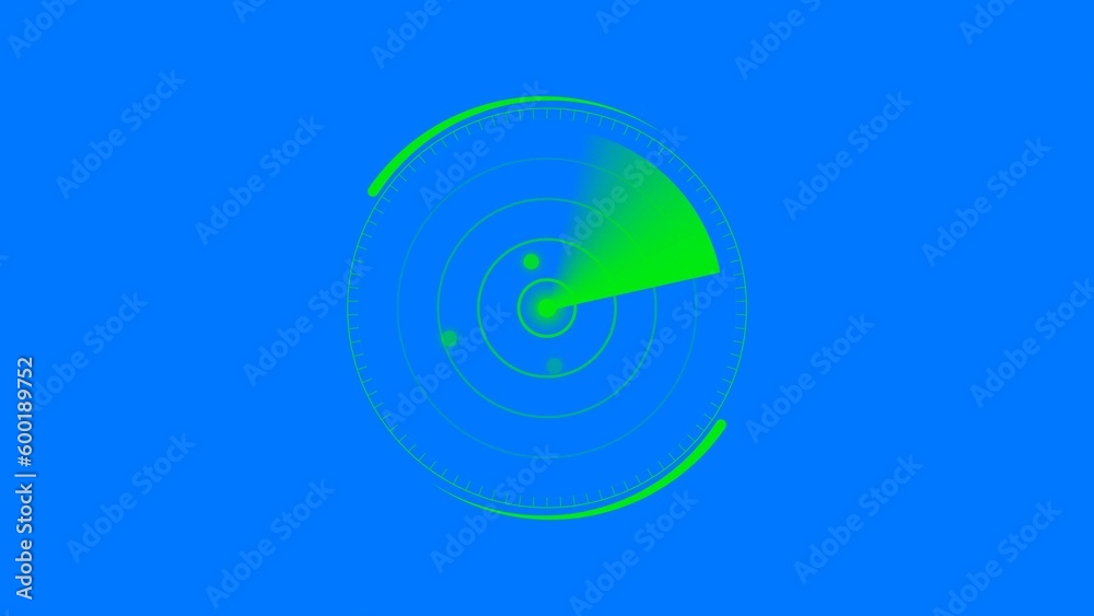 Digital radar HUD screen animation, Digital technology radar screen ...