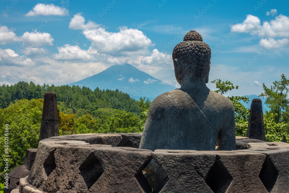 Ancient ruins of Borobudur, (Candi Borobudur) a 9th-century Mahayana ...