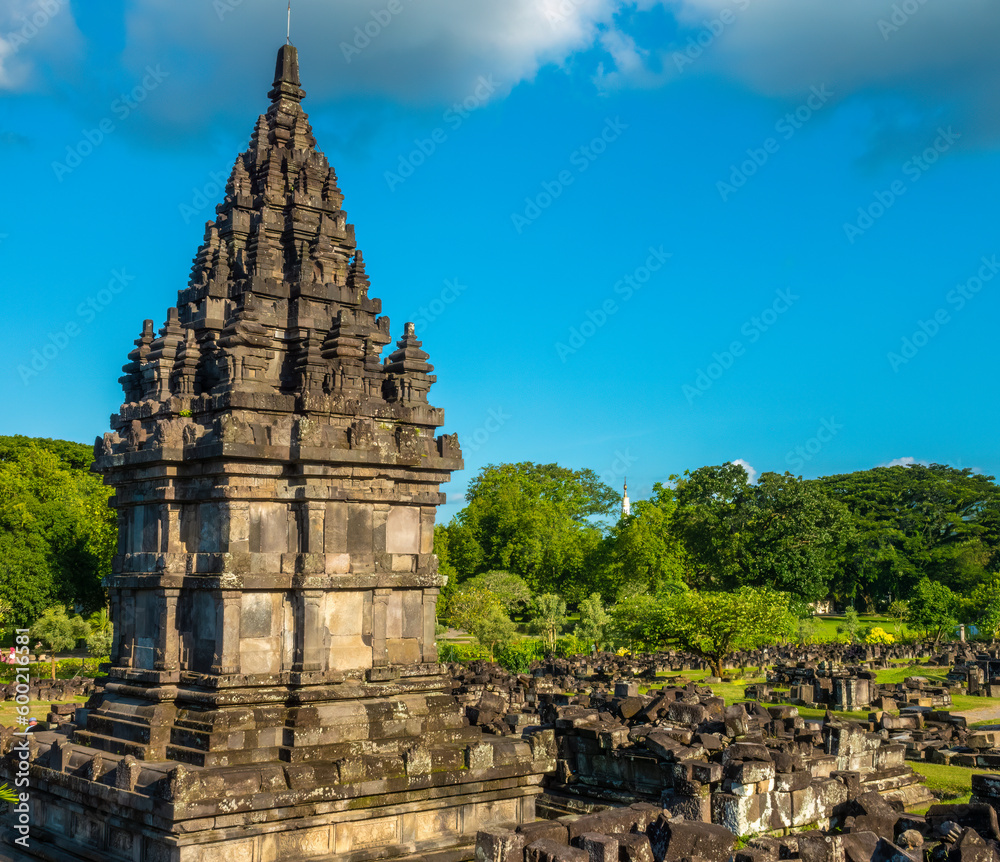 Ancient temple ruins of Prambanan (Candi Prambanan) a 9th-century ...