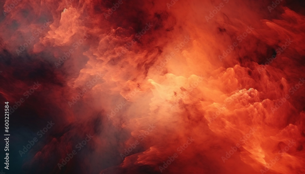 Mist texture. Paint water mix. Mysterious wall of magma. Red, crimson ...