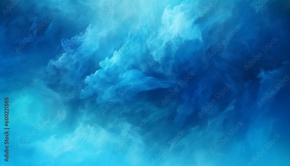 Blue mist texture. Paint water mix. Mysterious water falls. Azure and ...