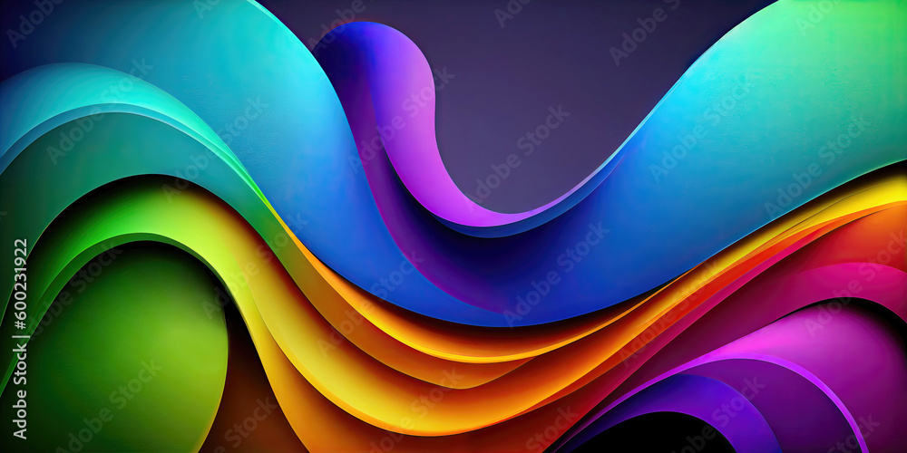 Abstract colorful curvy background wallpaper design (Generative AI ...