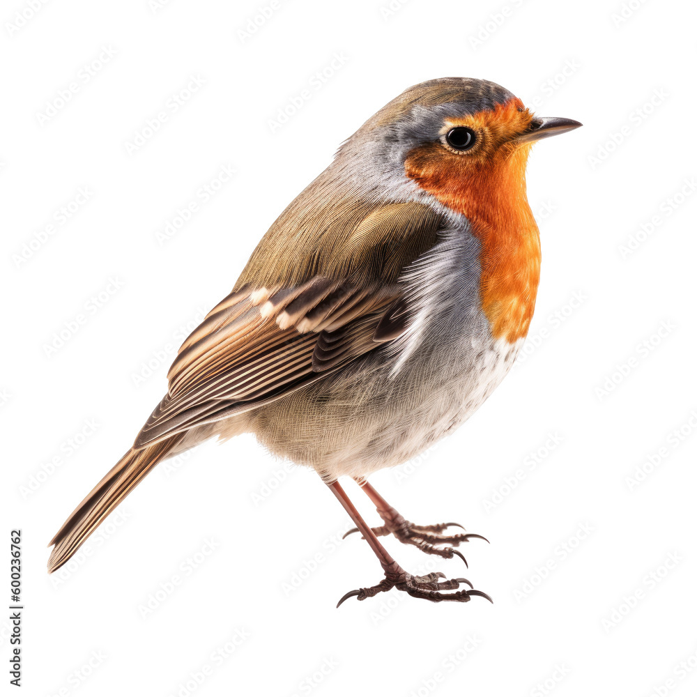 robin isolated on a transparent background, generative ai Stock ...