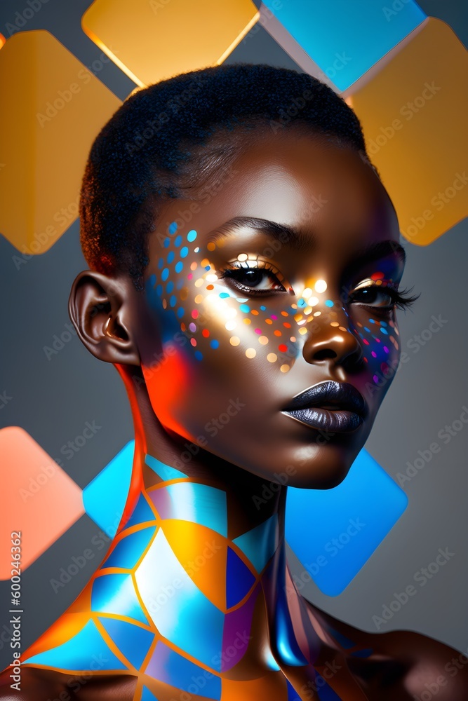 Images representing Afro culture. Images generated by artificial ...