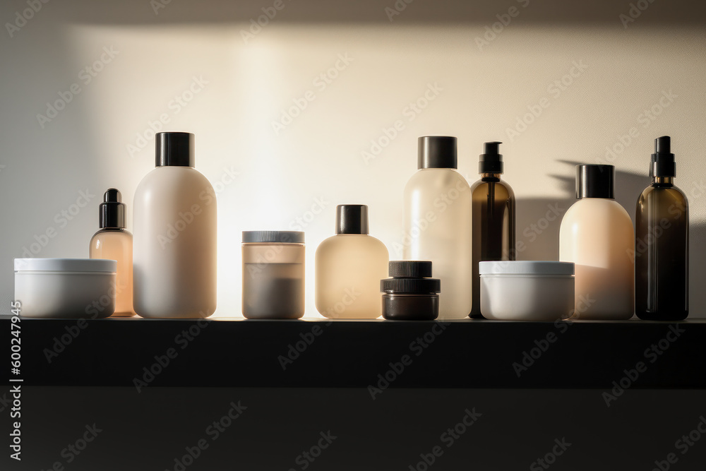 Aesthetic high-end still life photograph of shelves filled with ...