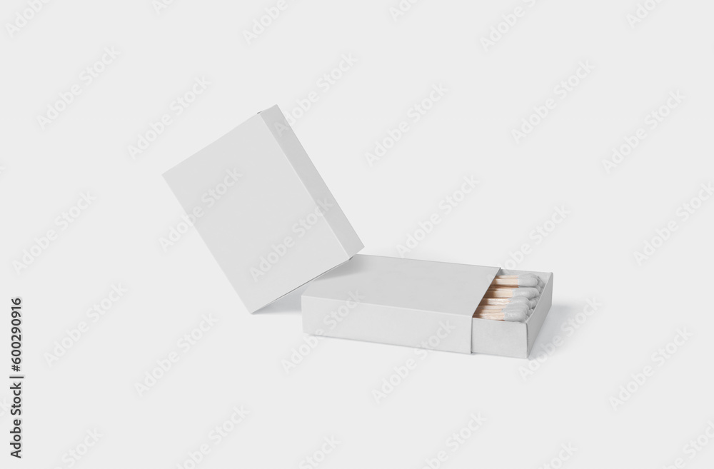 Blank matchbox mock up template isolated on white background, 3D ...