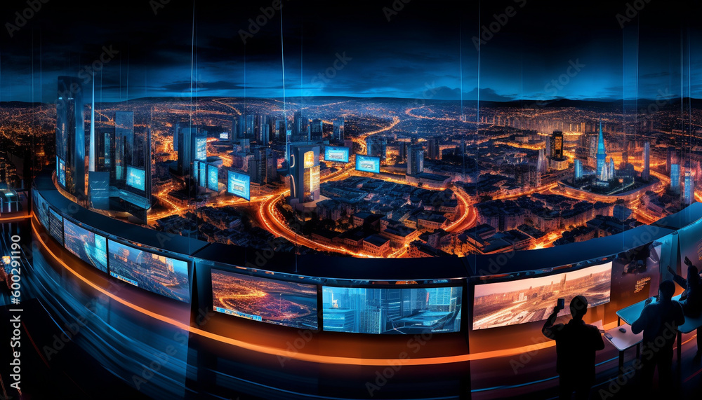 Smart City's Traffic Management System: Futuristic Control Center with ...