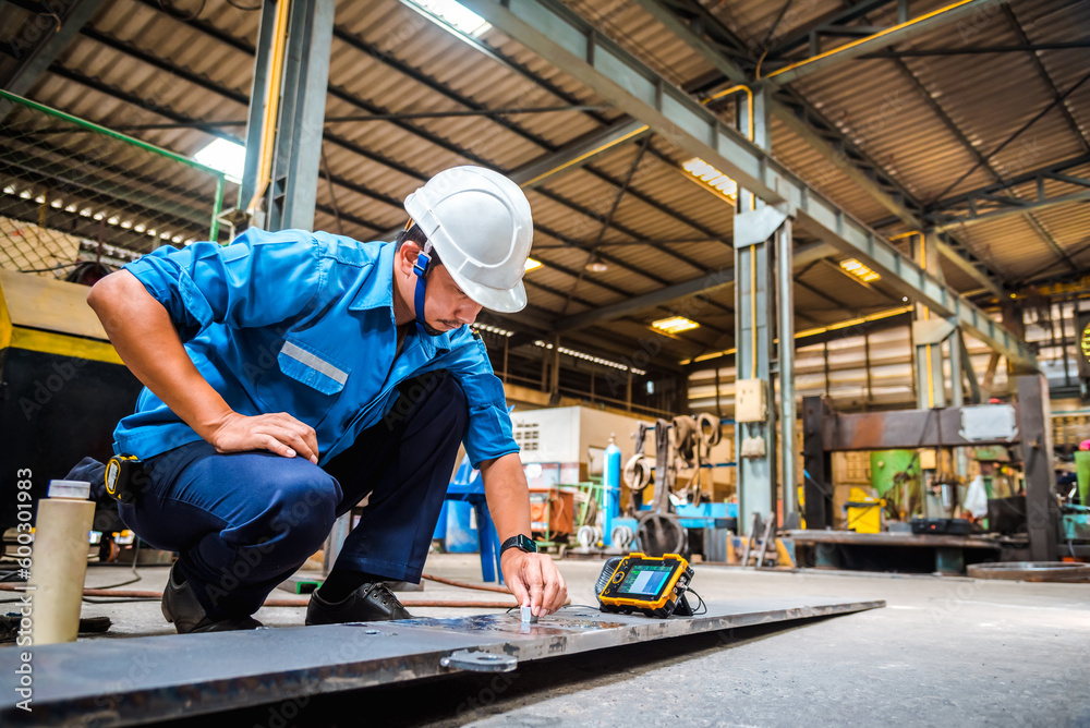 UT, Ultrasonic testing to detect imperfection or defect in welding of ...