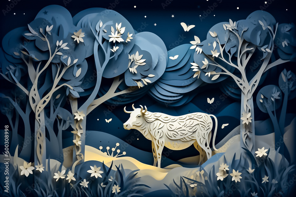 This intricately crafted paper cut art captures the essence of a ...