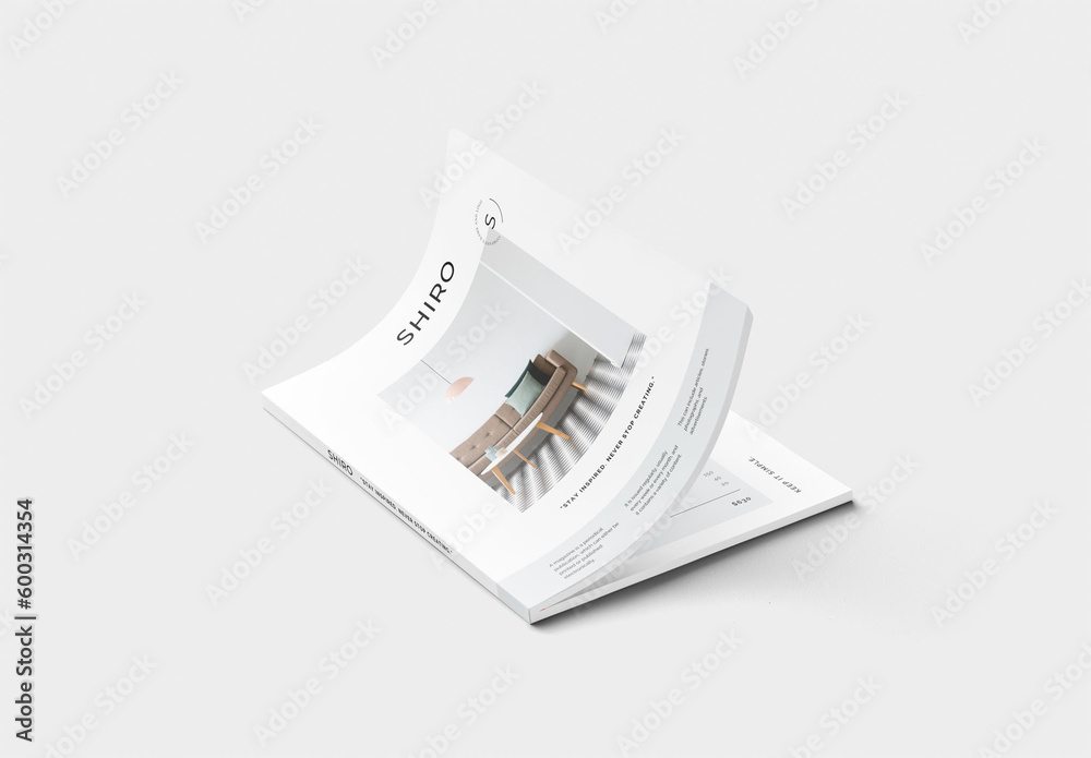 Mockup of customizable US letter size magazine cover available against ...