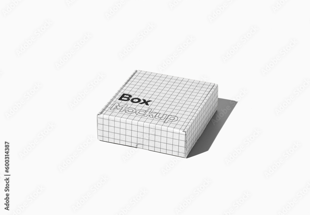 Mockup of customizable box made from corrugated cardboard available against customizable color ...