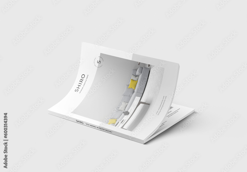 Mockup of customizable US letter size magazine cover available against ...