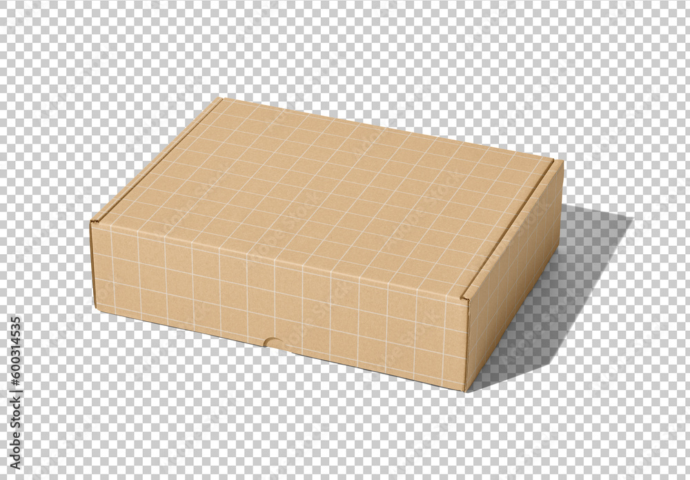 Mockup of customizable closed small cardboard box available against ...