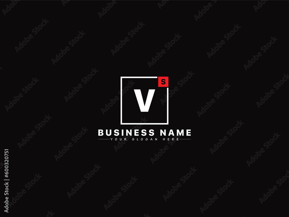 Monogram Sv Logo Icon, Simple Sv vs Business Letter Logo Image Design ...
