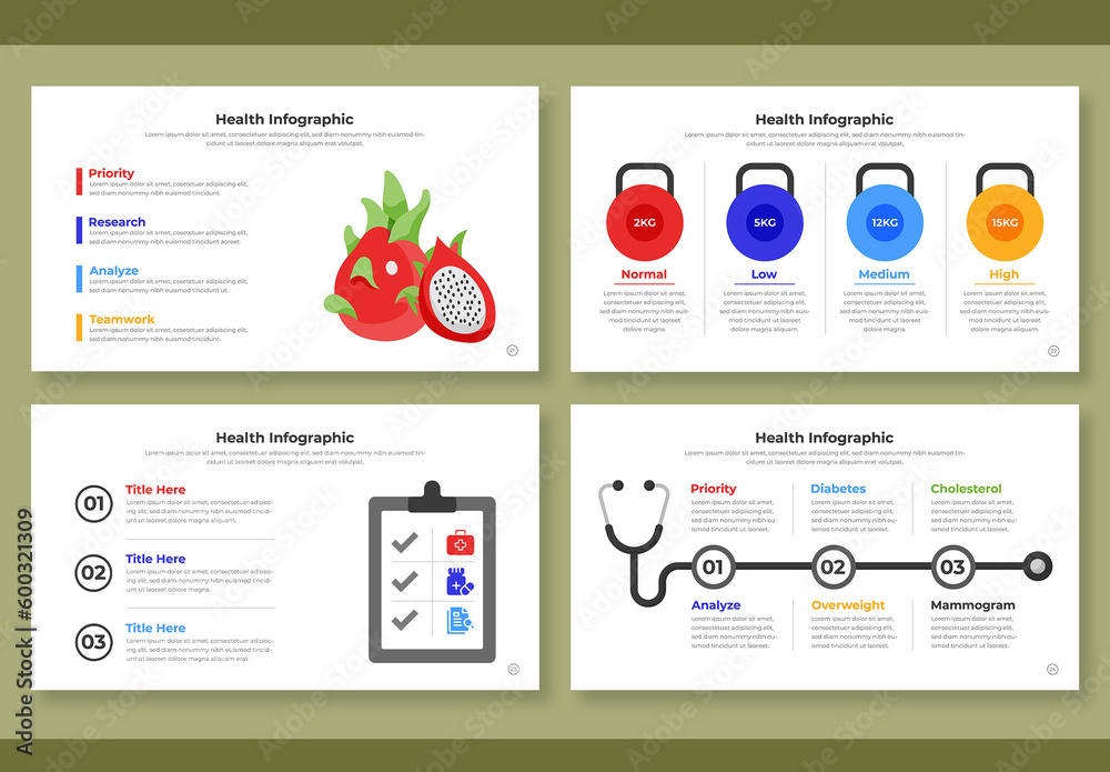 Health Infographic Presentation Layout Stock Template | Adobe Stock