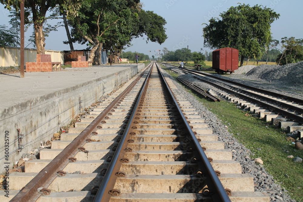 Station buildings and signal box on a heritage railway line. Wal Stock ...