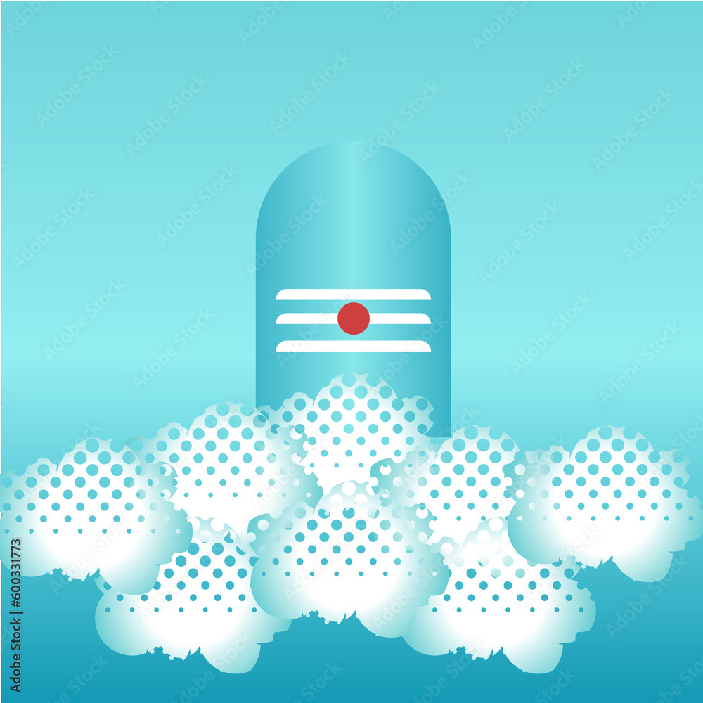 Lord shiva shivling background for maha shivratri festival vector ...