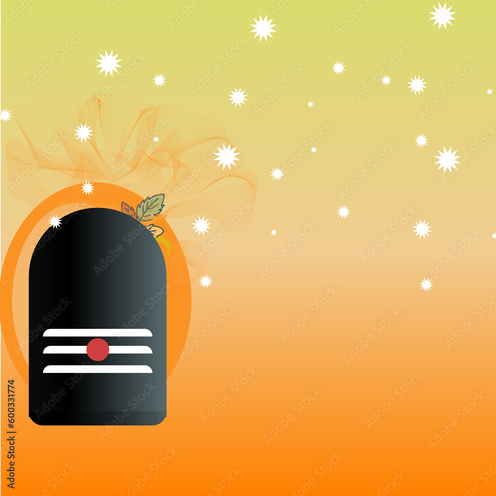 Lord shiva shivling background for maha shivratri festival vector ...