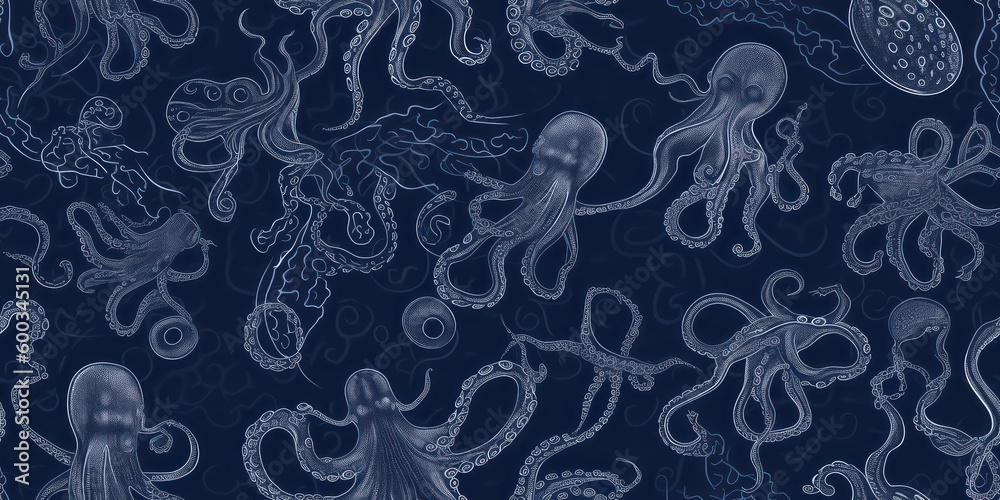 Octopus Squid seamless pattern texture background. Ideal for printing ...
