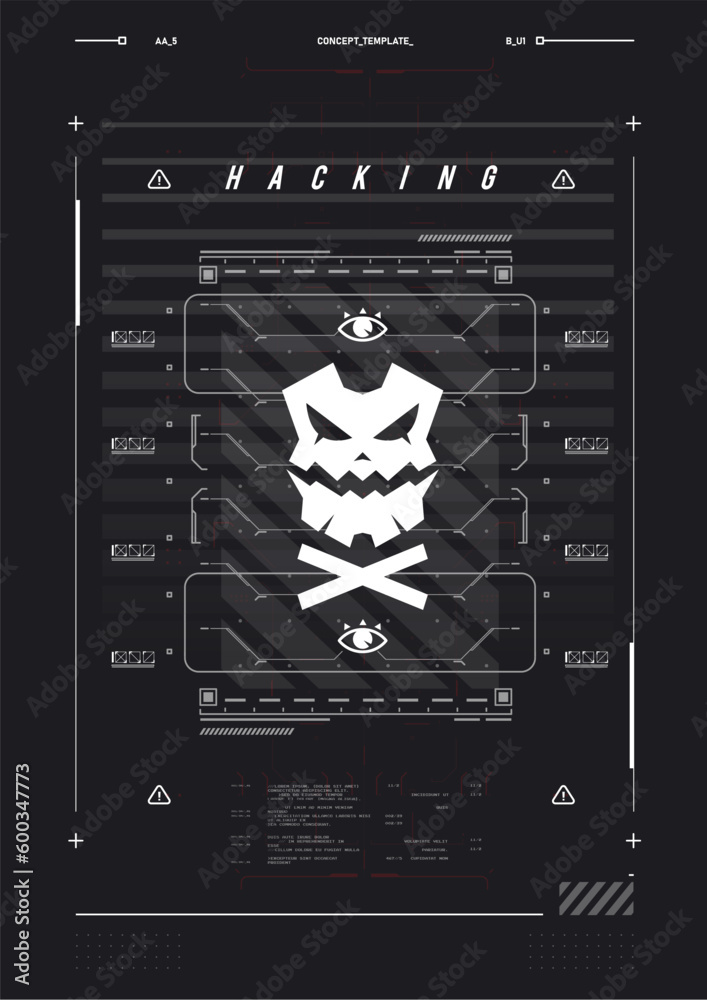 Cyber culture, Cyberpunk futuristic poster. programming and virtual ...