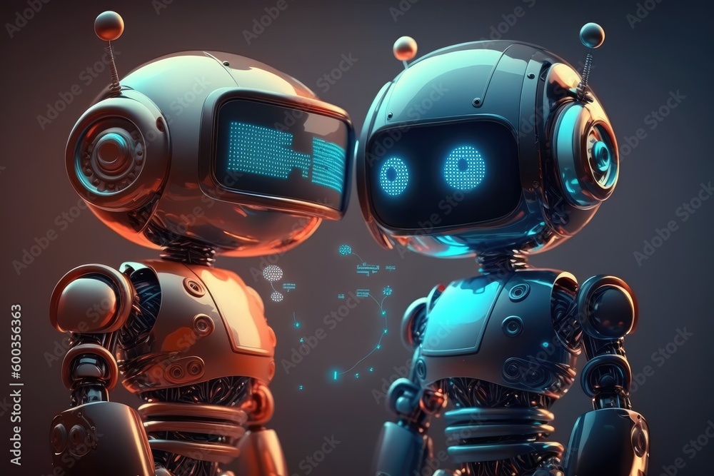 Cute robot character. Chatbot for social media chat. distinct ...