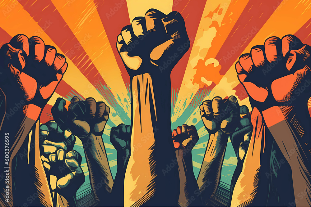 Nelson Mandela International Day A cartoon of fists raised in a fist ...