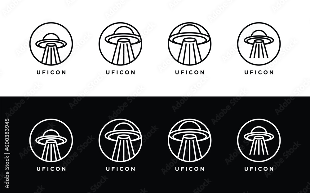 Vector graphic of ufo design template, ufo icon collection editable ...