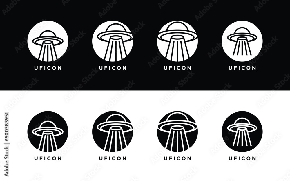Vector graphic of ufo design template, ufo icon collection editable ...