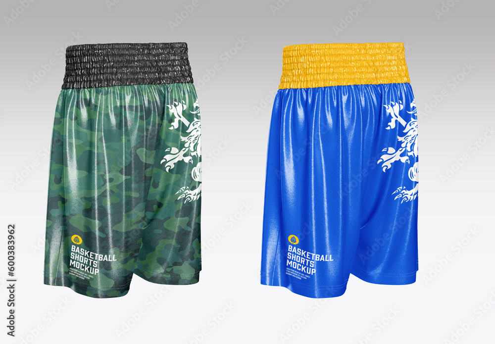 Boxing Shorts Mockup Stock Template | Adobe Stock