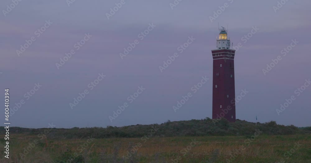 Red Brick Structure Of Vuurtoren Westhoofd Lighthouse In Ouddorp ...