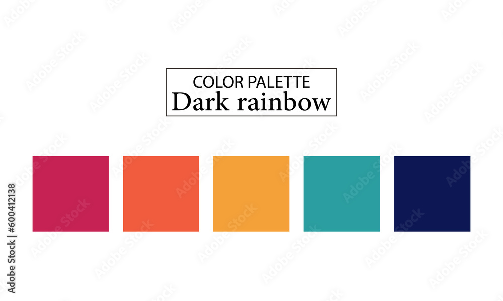 Pantone Color Guide Palette, Sample Catalog of Dark Rainbow Colors ...