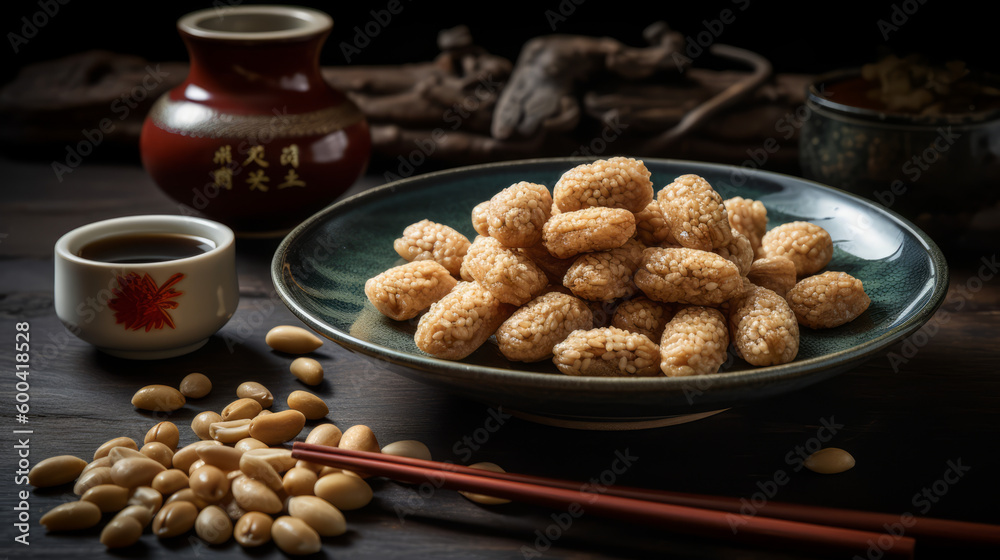 Kaki no tane - sweet and crunchy snack made from toasted mochi and ...
