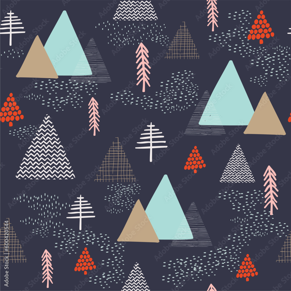 Leaf Floral Seamless Pattern in Vector File. Modern and Stylish Stock ...