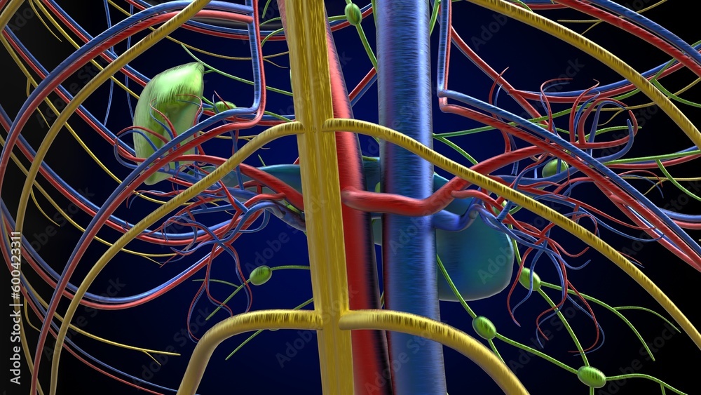 Pancreas Human Digestive System Anatomy For Medical Concept 3D Stock ...