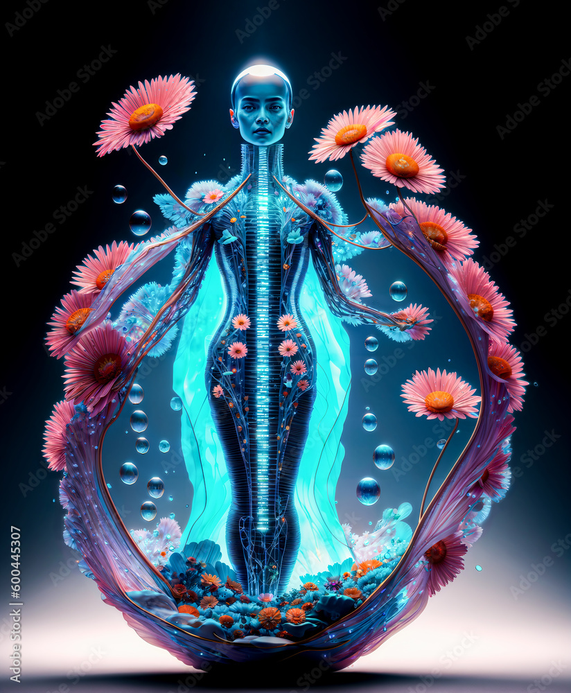 Elemental Woman : A Transparent Goddess of Vibrant Particles and ...