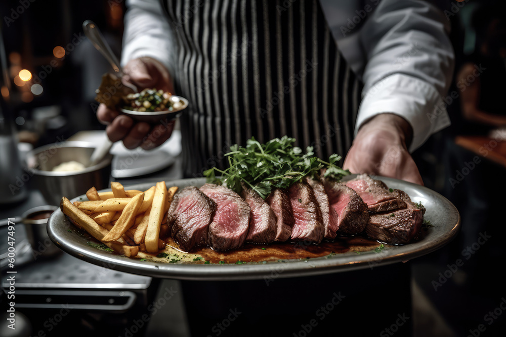 Savoring Parisian Culinary Excellence: In this captivating scene, a ...