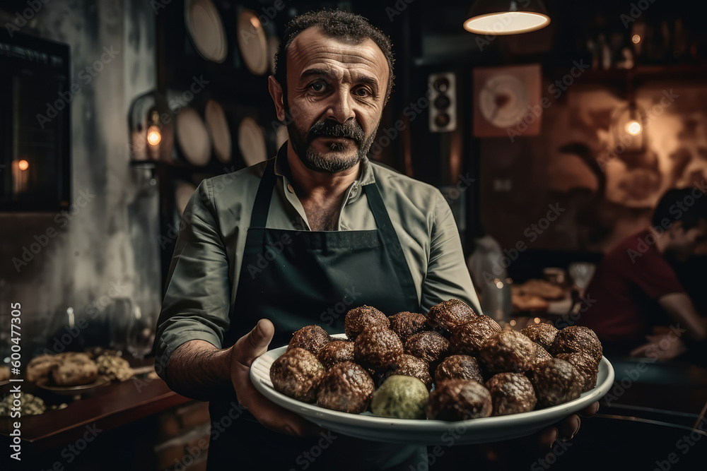 Turkish Culinary Delight: In this captivating scene, a Turkish chef ...