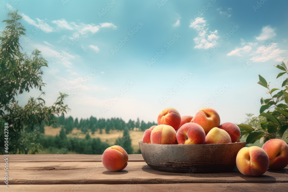 Abundant Harvest. Experience the bountiful delight of lush peach trees ...