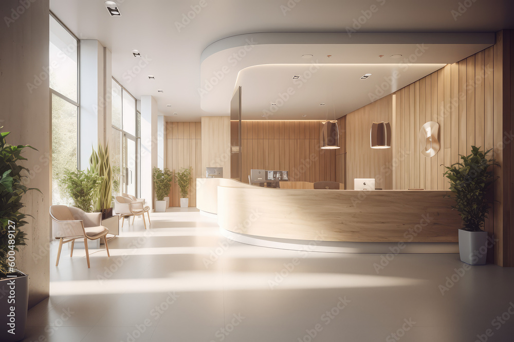 Contemporary Reception Counter Design. Stylish and Functional Lobby ...