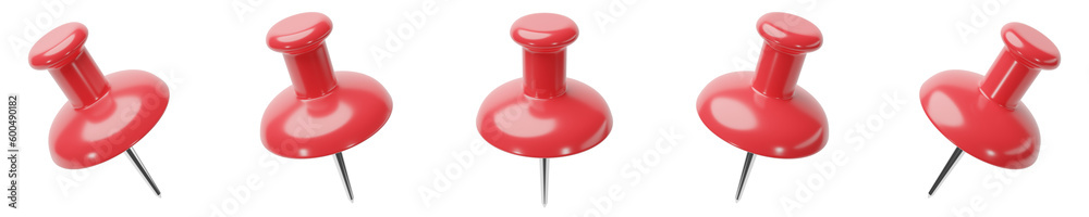 set of 3d red pin on transparent background, PNG transparent, isolated ...