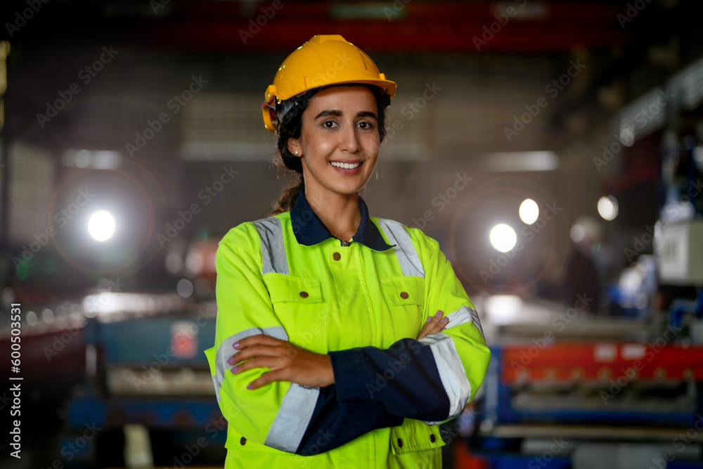 Portrait of Brazilian woman worker beautiful face with eye confident ...