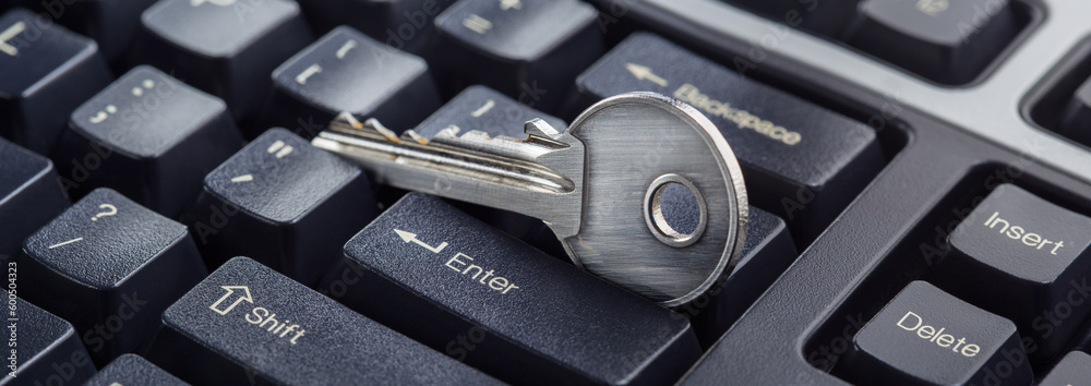 phishing, hacking personal data and money , key and hook on computer keyboard. Stock Photo ...