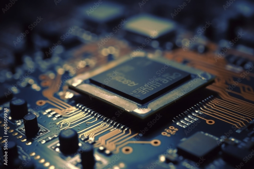 Circuit board. Central Computer Processors CPU concept. Motherboard ...