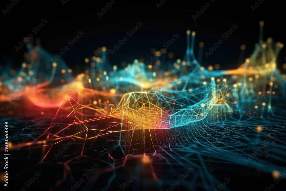 Neural network background. data science technology background. AI ...