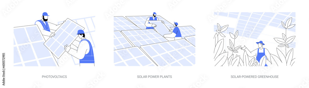 Solar energy abstract concept vector illustrations. Stock Vector ...