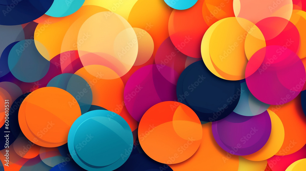 Generative AI, a blend of bright colors for a playful and energetic ...